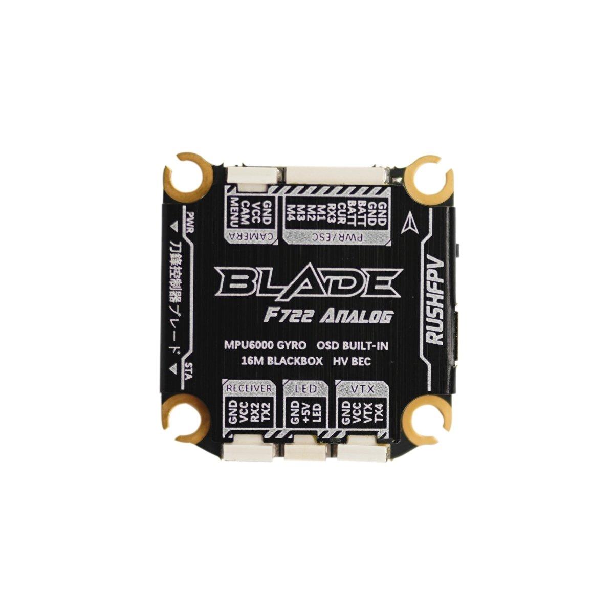 RUSHFPV Blade F722 Analog Stack + 60A Super 3-6S BLHeli_32 96kHz 4-in-