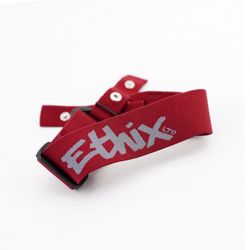 ETHiX HD Goggle Strap V3 Grey on Burgundy