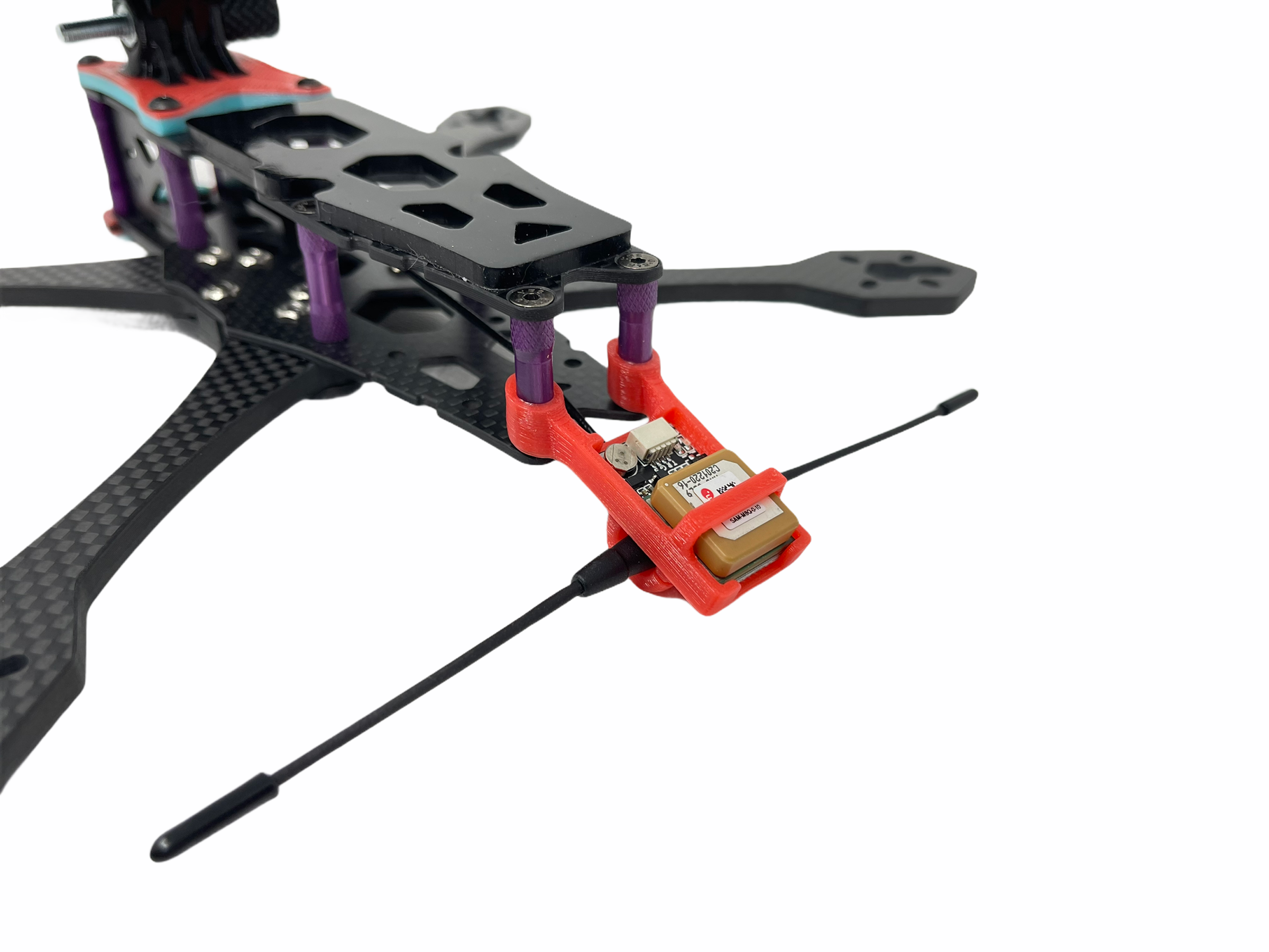 SAM-M8Q GPS Module Standoff Mount w/ Immortal-T (3D Print Only)