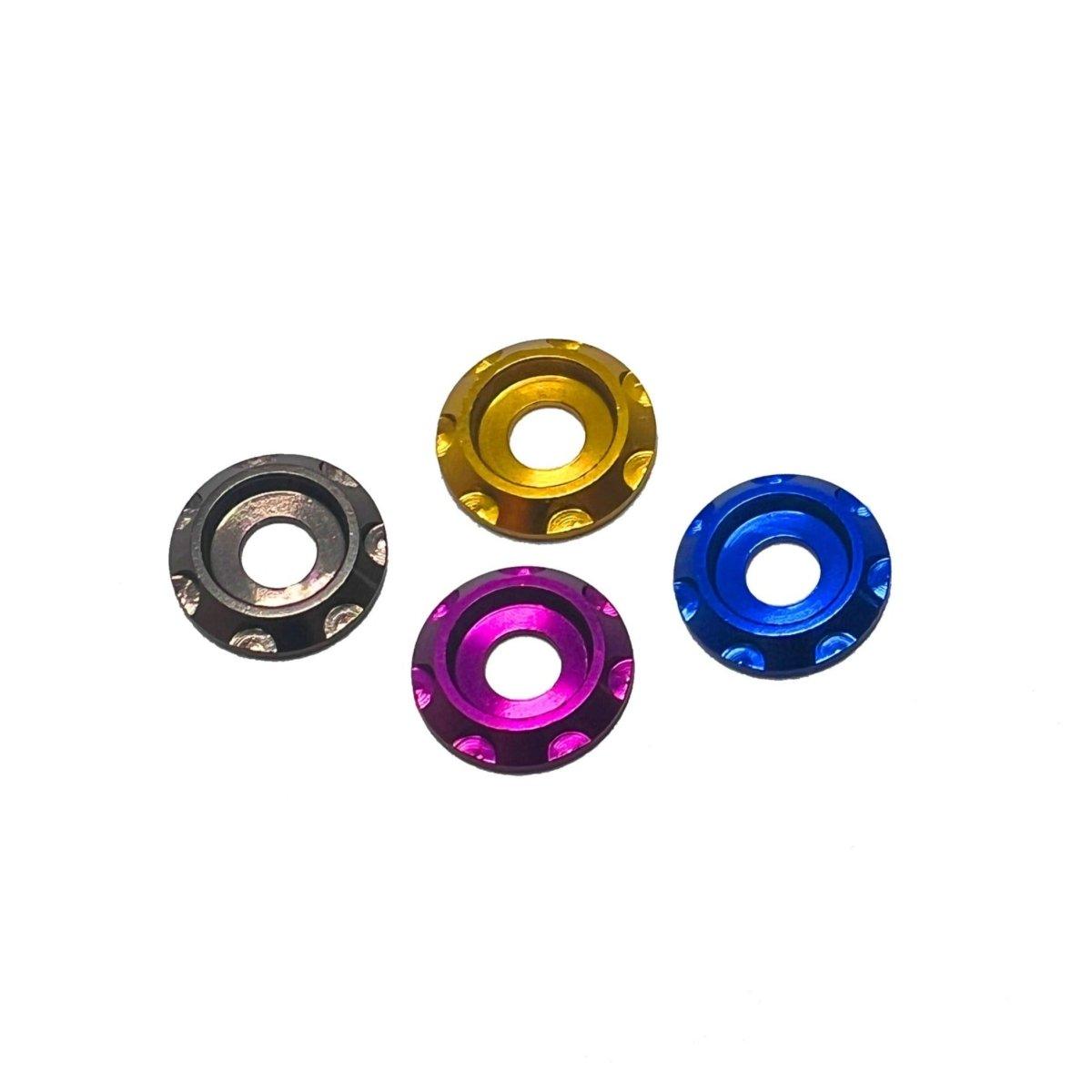 M3 Button Head Anodized Ribbed Edge Washer (5 Pack) - Choose Color from ...