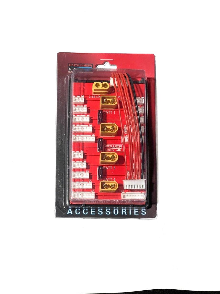 Power Genius SAFE Parallel Board 4-Port XT60 2S to 6S with Fuse Protec ...
