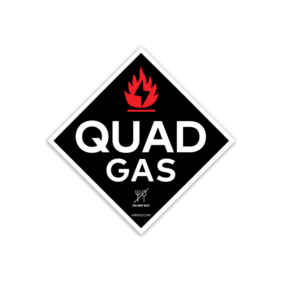 Quad Gas 2" Logo Sticker from WREKD Co.